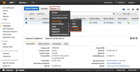 Terminating Your Instance — 2016 Metagenomics Sio 10 Documentation