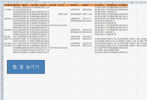 엑셀excel 행 열 숨기기 숨기기 취소 숨겨진 행 숨겨진 열 숨겨진 셀 보이기 네이버 블로그