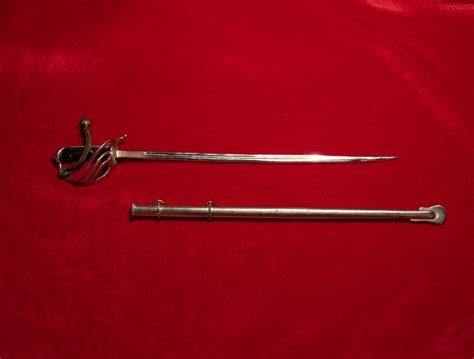 Vintage Miniature Rapier Sword W Sheath And Knot — Old West Collector