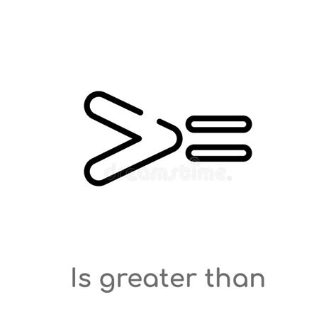 Two Color Is Greater Than Or Equal To Vector Icon From Signs Concept Isolated Blue Is Greater