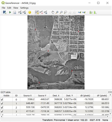 Georeferencing Raster Imagery In Qgis Using Vector Data Cuosgwiki