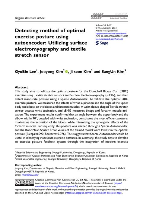Pdf Detecting Method Of Optimal Exercise Posture Using Autoencoder