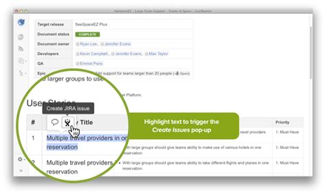 Confluence Team Collaboration Jira Integration Create Jira Issues
