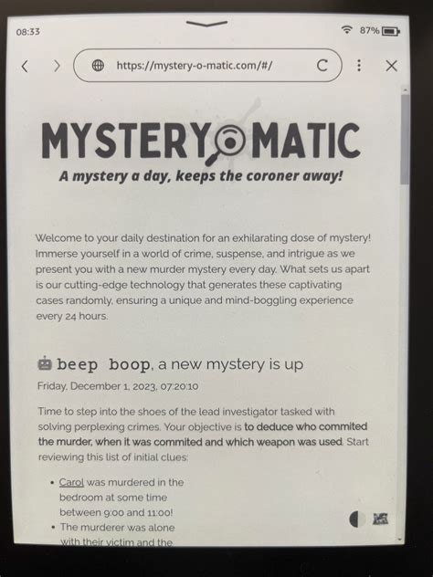 Mystery O Matic