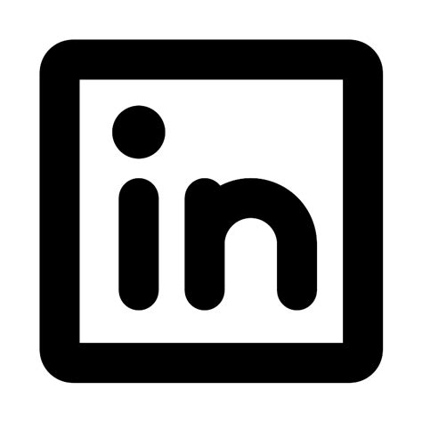 Linkedin Logo Black And White Outlined Svg Vectors And Icons Svg Repo
