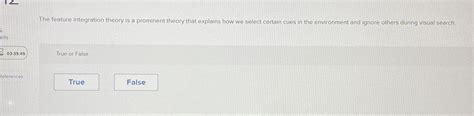 Solved The Feature Integration Theory Is A Prominent Theory