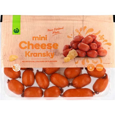 Woolworths Mini Cheese Kransky Sausage Bites 550g Bunch