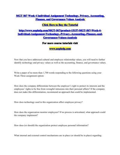 mgt 567 week 4 individual assignment technology pdf