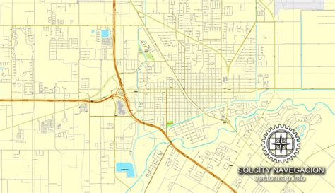 Harlingen Texas Us Printable Vector Street City Plan Map Full