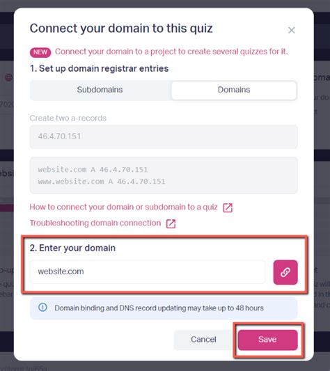 How To Connect My Domainsubdomain To A Quiz Knowledge Base