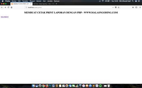 Membuat Cetak Print Laporan Dengan PHP Malas Ngoding