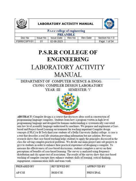 Lab Manual Format Cd Pdf Computer Program Programming