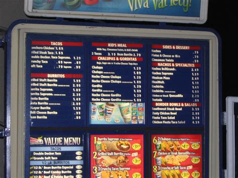 Taco Bell Menu Just For Reference Really Jared Cherup Flickr