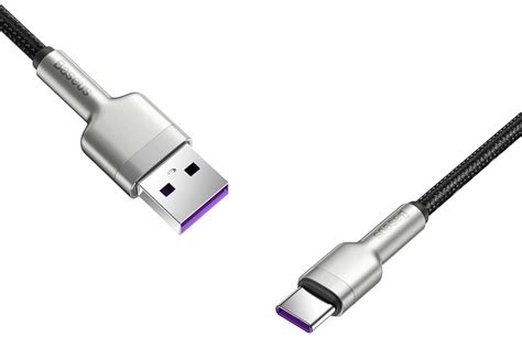 قیمت کابل شارژ باسئوس Type A به Type C مدل Cafule Metal 40w با طول 0 25 متر