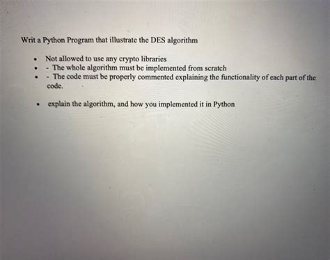 Solved Writ A Python Program That Illustrate The Des
