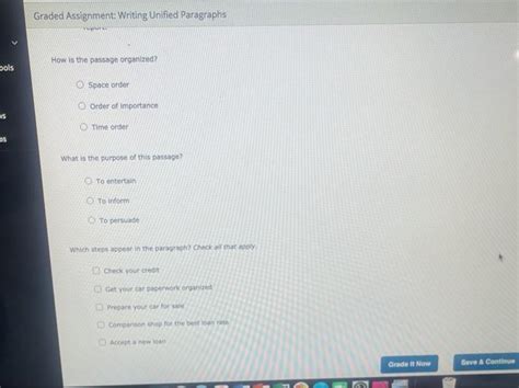 ensuring paragraph unity check that the details are