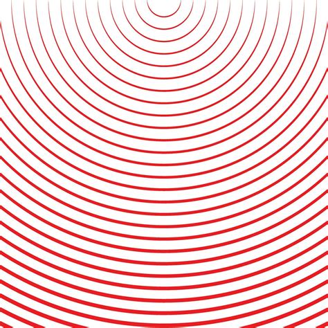 Modern Simple Abstract Seamlees Red Color Half Circle Wavy Pattern Art