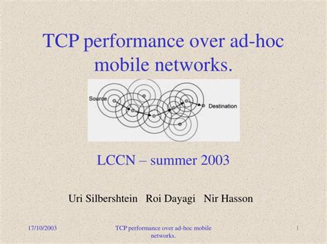 Ppt Tcp Performance Over Ad Hoc Mobile Networks Powerpoint