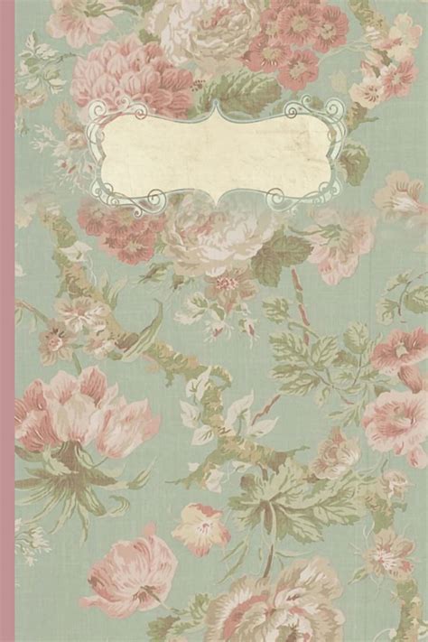 Aesthetic Floral Ruled Lined Journal Notebook Aesthetic Vintage
