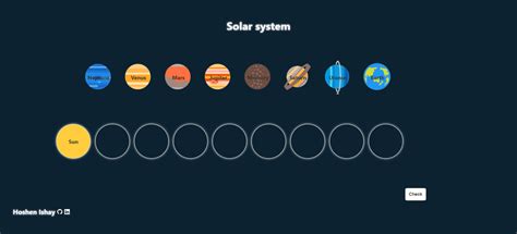 Solar System Java Script Java Script Solar System Game