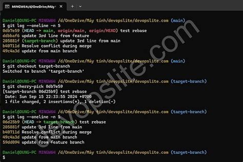 Git Cherry Pick For Specific Commits