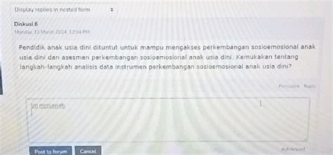 Display Replios In Nested Form Diskusi 6 StudyX