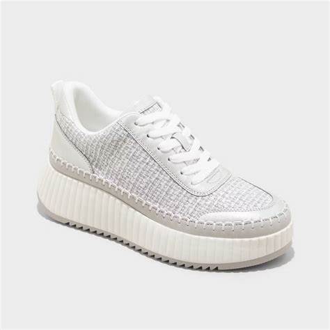 Universal Thread Women Sneakers Memory Foam Insole Woven Lace Up Ebay