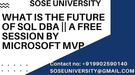 Deepthi Goguri On Linkedin What Is The Future Of Sql Dba A Free