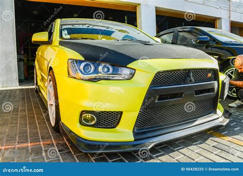 Mitsubishi Lancer Modified Car In Uae Editorial Image Image Of Sport