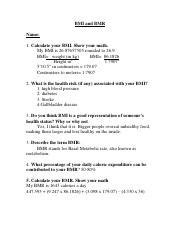 BMI BMR Assignment Pdf BMI And BMR Name Calculate Your BMI Show Your Math My BMI Is