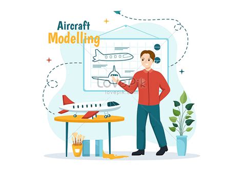 항공기 모델링 및 제작 일러스트레이션 일러스트 무료 다운로드 Lovepik