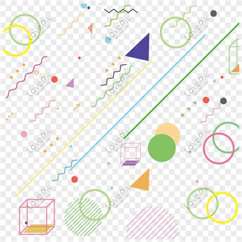 벡터 멤피스 기하학적 패턴 Png 일러스트 무료 다운로드 Lovepik