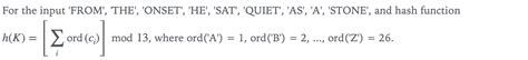 solved 1 construct the open hash table from the input