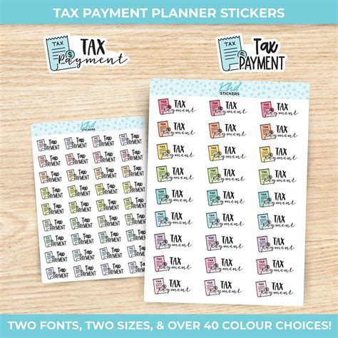 Tax Payment Stickers