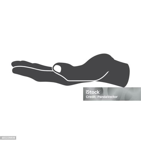 흰색 배경에 고립 된 검은 색 스타일의 자선 아이콘을 요청 합니다 손 제스처 기호 주식 벡터 일러스트 레이 션입니다 뇌물에 대한 스톡 벡터 아트 및 기타 이미지 Istock