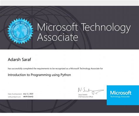 Adarsh Saraf On Linkedin Python Mta Microsoft