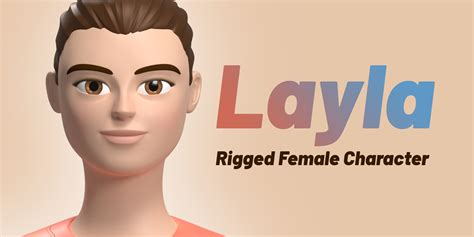 Layla Rigged Female Character Superhive Formerly Blender Market