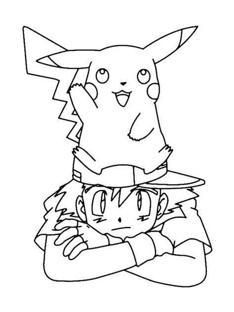 Ash Ketchum Coloring Pages Free Printable