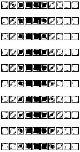 Ten Successive Input Patterns To The Network Out Of A Training Set Of