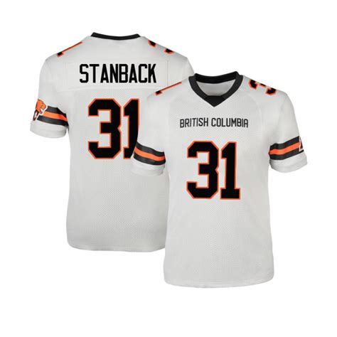 Mens Bc Lions 31 William Stanback Authentic White Away Jersey
