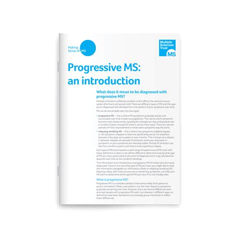 Progressive MS An Introduction MS Trust