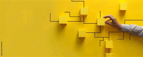 ภาพประกอบสต็อก Business Process And Workflow Automation With Flowchart