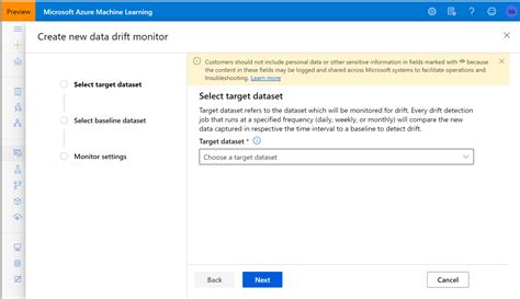 데이터 세트에서 데이터 드리프트 검색미리 보기 Azure Machine Learning Microsoft Learn