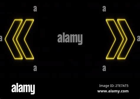 4k Directional Arrow Neon Light Road Sign Led Background Loop Animation