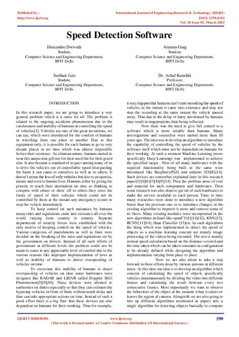 Pdf Ijert Speed Detection Software
