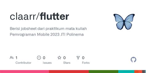 Github Claarrflutter Berisi Jobsheet Dari Praktikum Mata Kuliah
