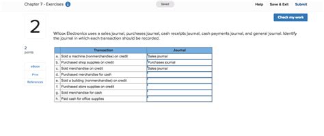 Solved Chapter 7 Exercises。 Saved Help Save And Exit Submit