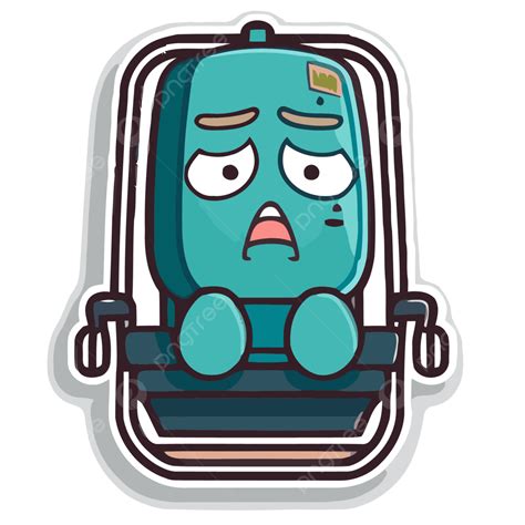 파란색 스티커 일러스트 벡터 화난 로봇 Doodles 클립 아트로 설정된 스티커 고립 된 만화 의자 리프트와 스티커 디자인