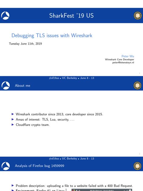 Wireshark Tls Debugging Sharkfest19us Pdf Transport Layer Security