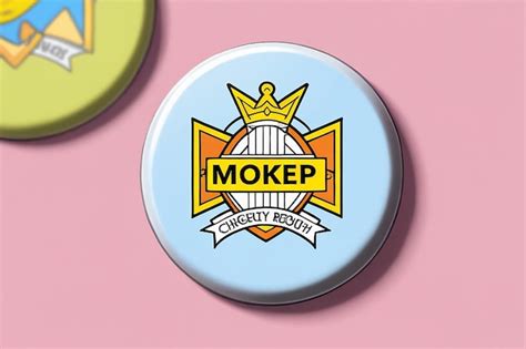 Pin Badge Mockup Premium Ai Generated Image
